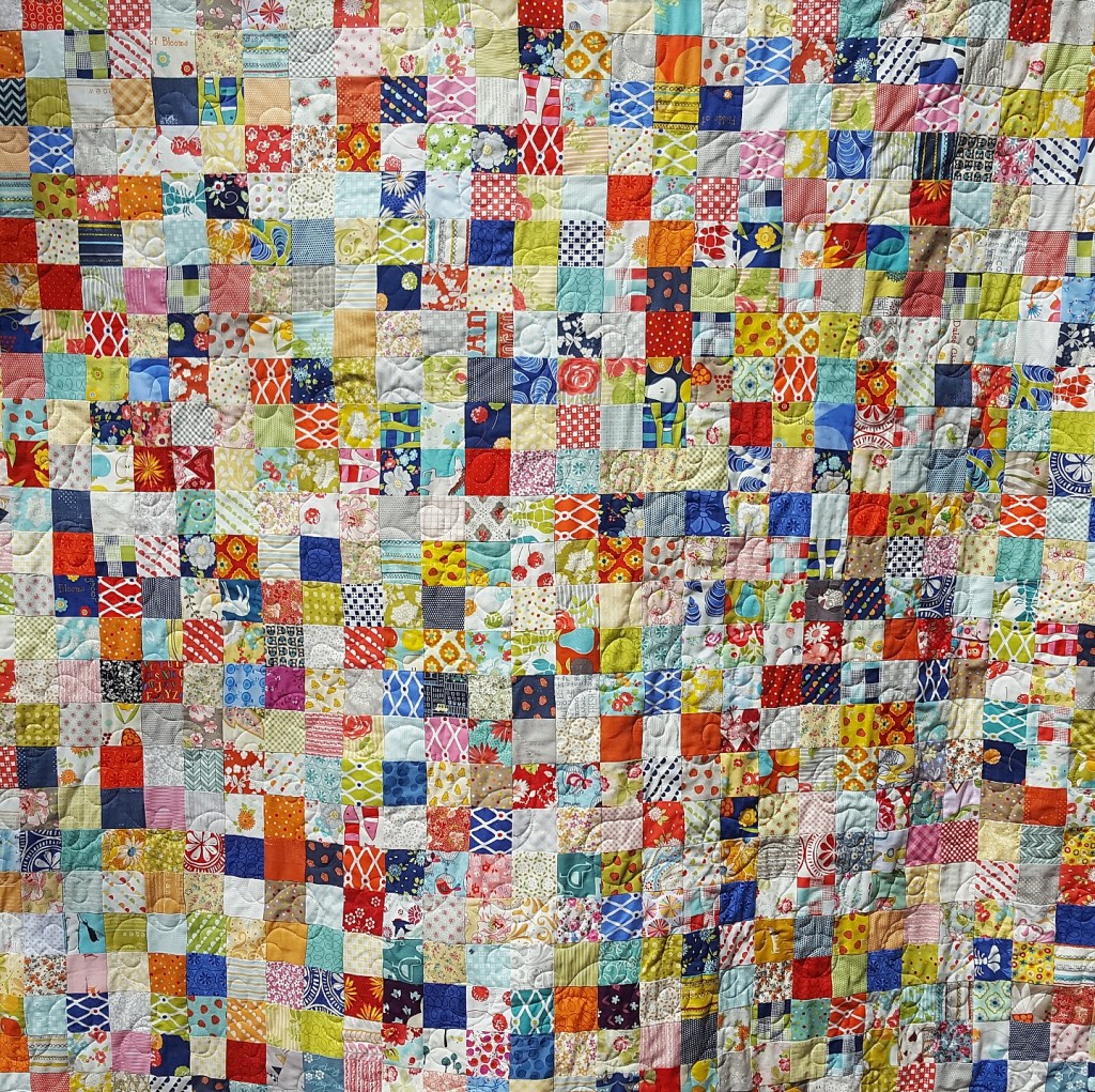 A finally finished postage stamp quilt! | cuckooblue